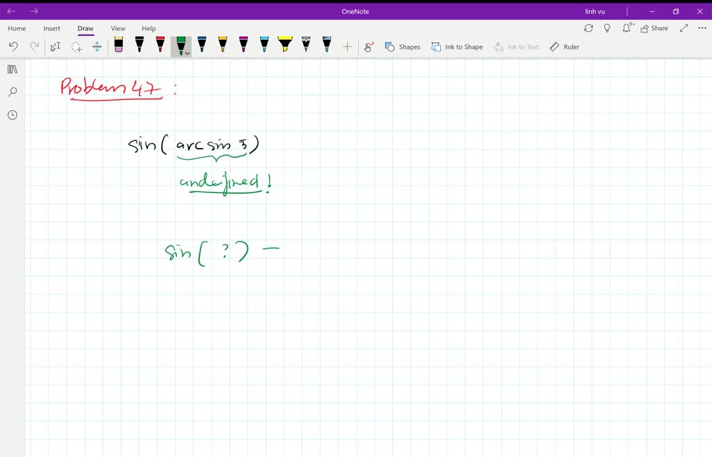 SOLVED sin arcsin 5 