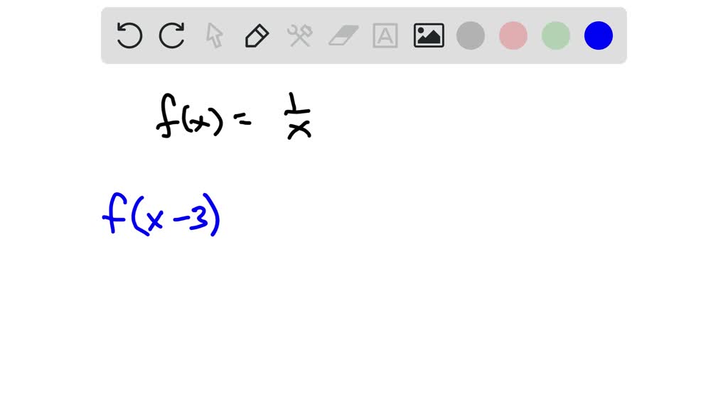 SOLVED Write A Formula For F x 1 x Shifted Down 4 Units And Right