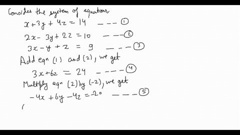 SOLVED:If the equations are dependent, write the solution set in terms of the variable z. (Hint ...