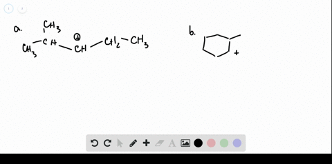 Show how a 1,2-shift forms a more stable carbocation from each ...