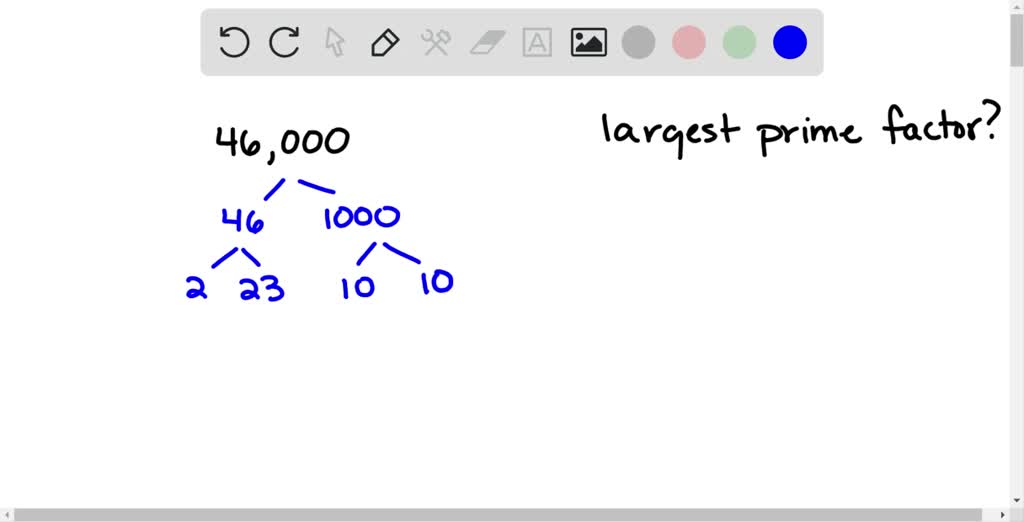 SOLVED What Is The Largest Prime Factor Of 46 000