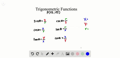 SOLVED:In Exercises 7–12, point P is on the terminal side of angle θ ...