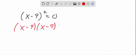 SOLVED:Concept Check The number 9 is a double solution of the equation ...