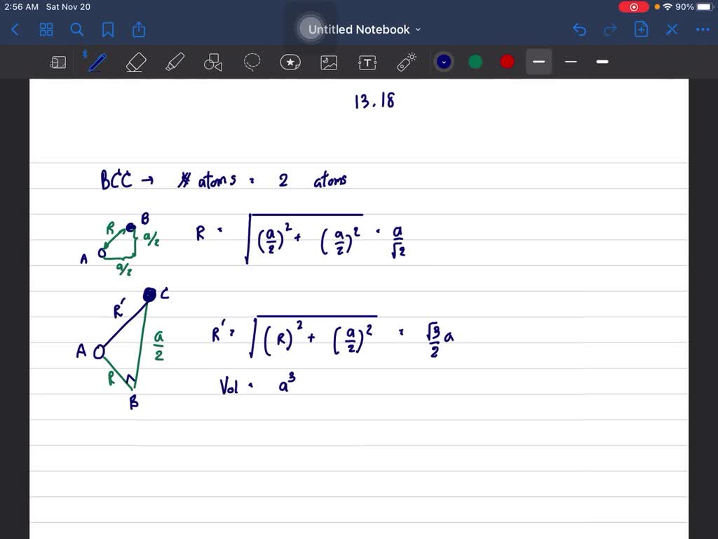 Show that, for the fcc unit cell, the radius r of the largest hole is ...