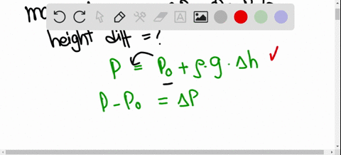SOLVED:A manometer with water shows a ΔP of P0 / 20; what is the column ...