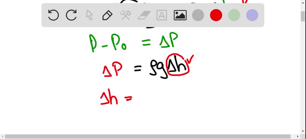 SOLVED:A manometer with water shows a ΔP of P0 / 20; what is the column ...
