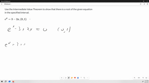 SOLVED:Use the Intermediate Value Theorem to show that there is a root of the given equation in ...