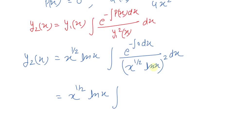 La función indicada y1(x) es una solución de la ecuación diferencial ...