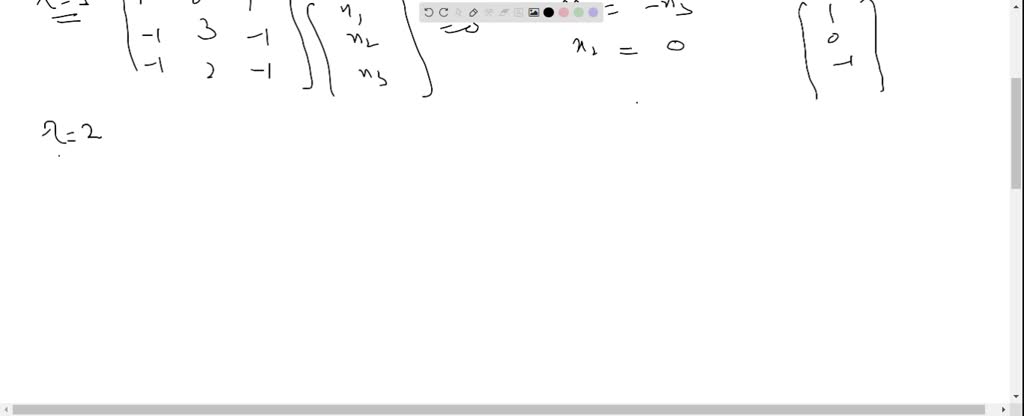 SOLVED:Refer to the vector equation 𝐀 𝐱=λ𝐱. For the coefficient matrix 𝐀 given in each case ...