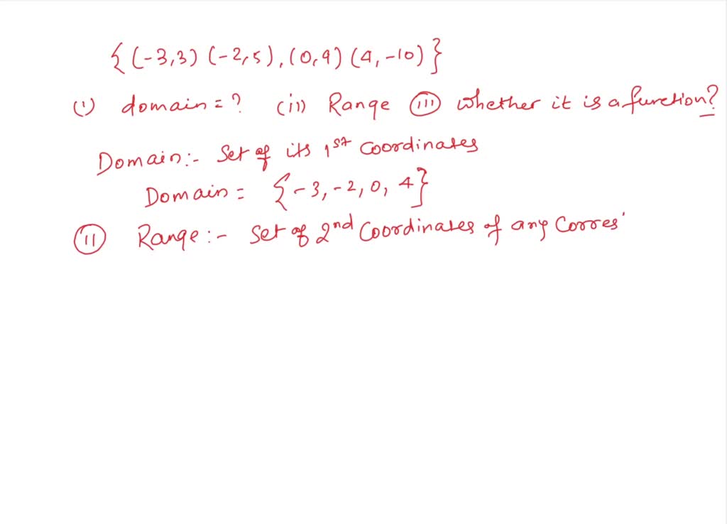 SOLVED:(a) write the domain, (b) write the range, and (c) determine ...