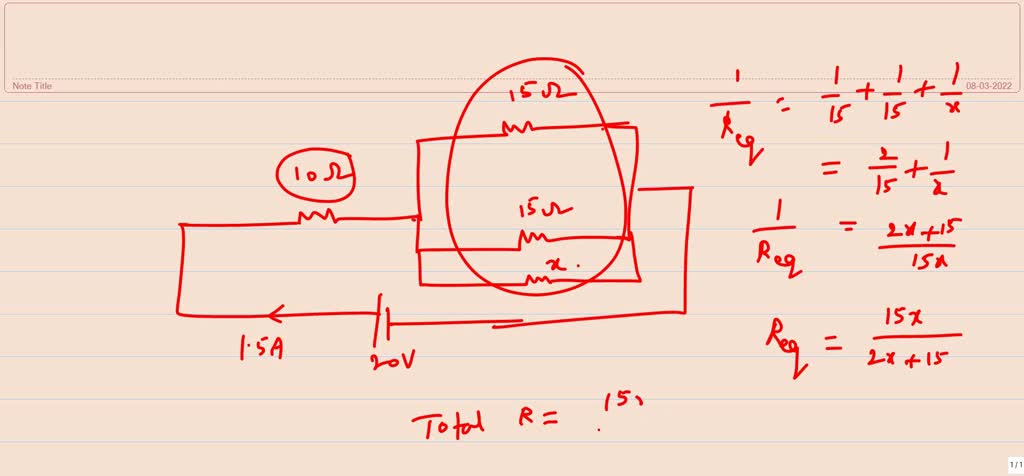 SOLVED:A resistor of 10 Ωis connected in series with two resistors each ...