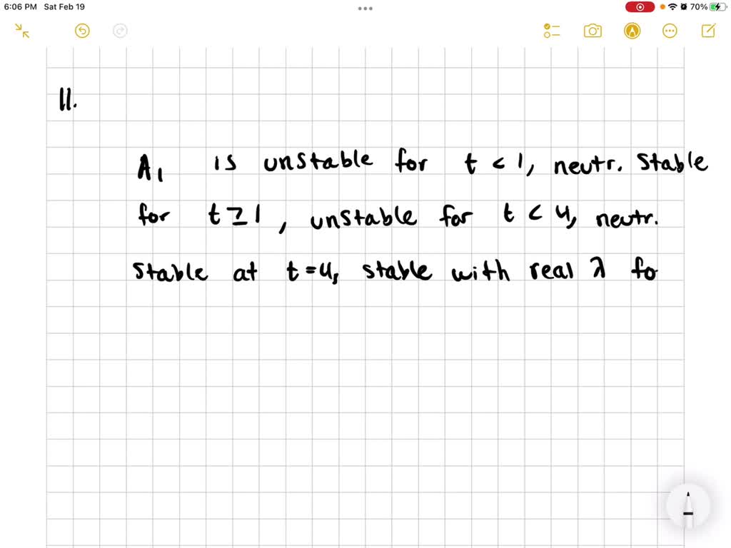 ⏩solvedfrom Their Trace And Determinant At What Time T Do The Numerade