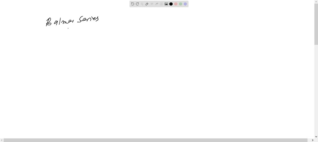 The spectral series to which the emission line belongs, when electron ...