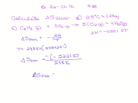 ⏩SOLVED:Calculate ΔSsurf for the following reactions at 25^∘ C and… | Numerade
