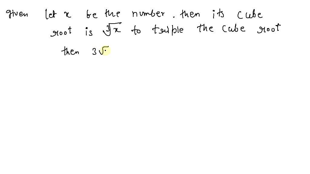 Can the cube be "tripled"? | Numerade