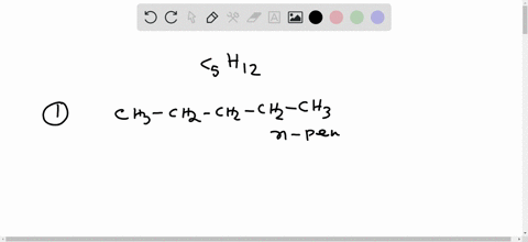 SOLVED:Draw the condensed structural formula for the five isomers of ...