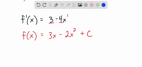 Given that the graph of f passes through the point (2, 5) and that the slope of its tangent line ...