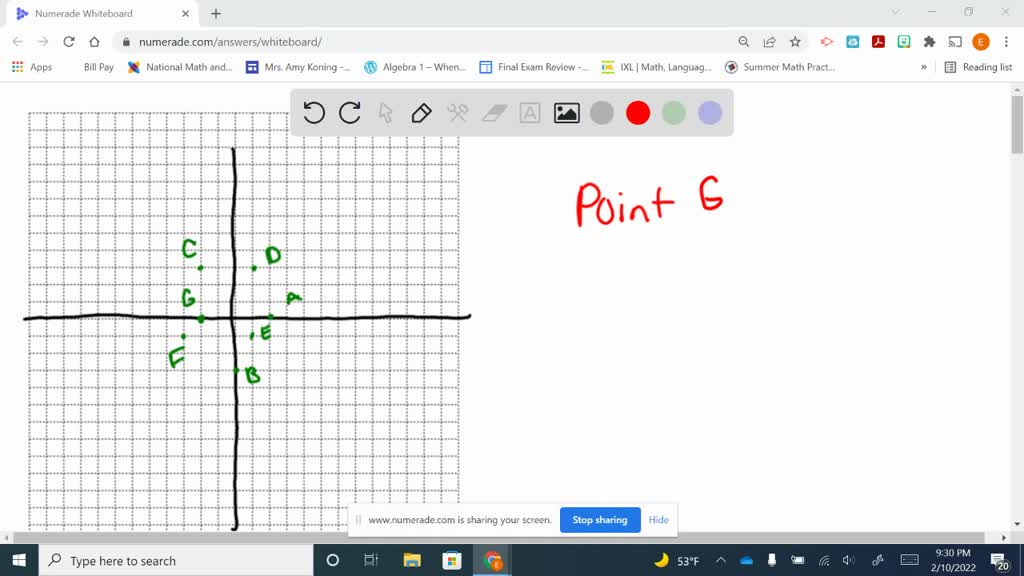 SOLVED:Find the x - and y -coordinates of each labeled point. See ...