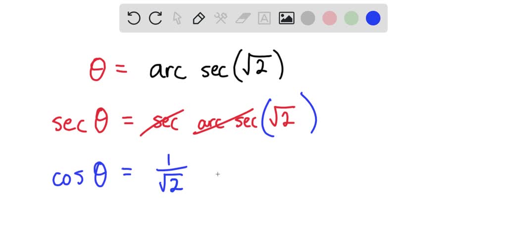 Calculate the value of the given inverse trigonometric function at the ...