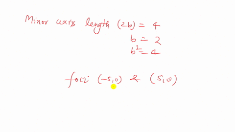 SOLVED:Write an equation for each ellipse. minor axis with length 4 ...