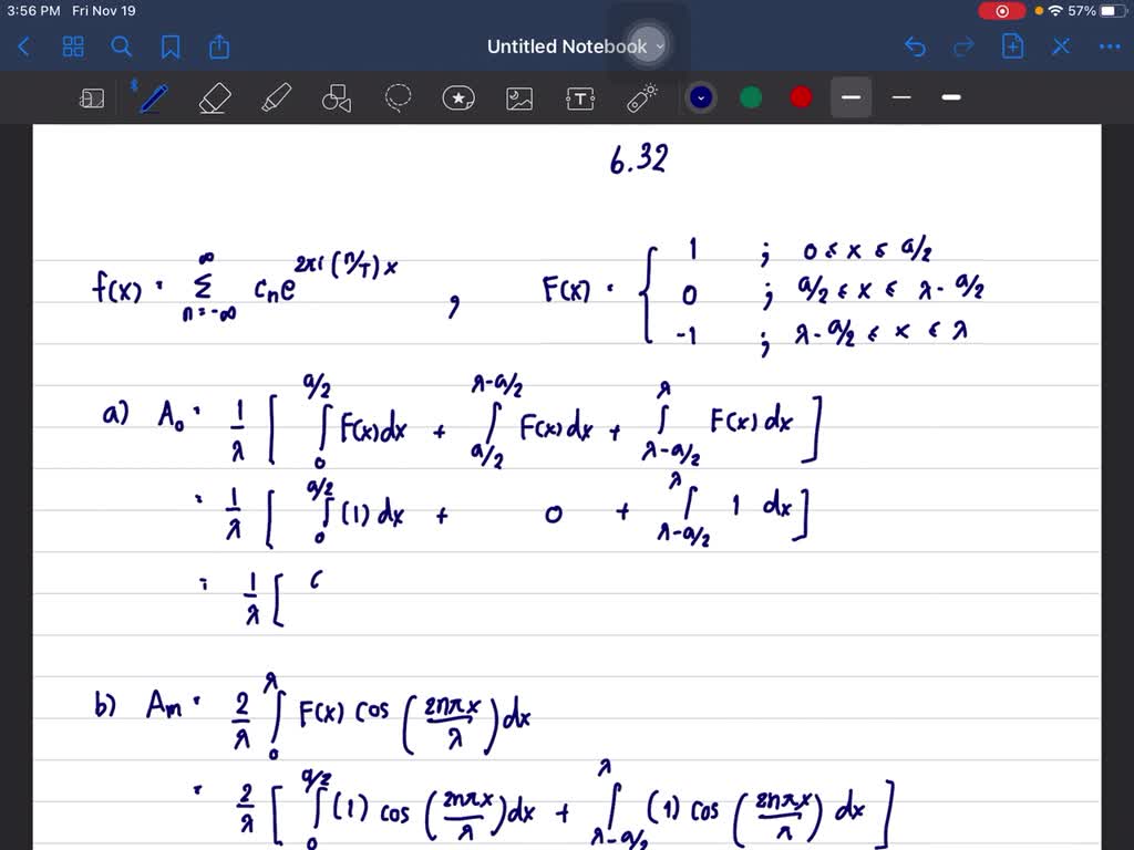SOLVED:For a given periodic function F(x), the coefficients An of its ...