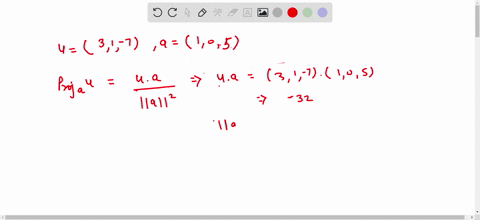 SOLVED:Find the vector component of u along a and the vector component ...