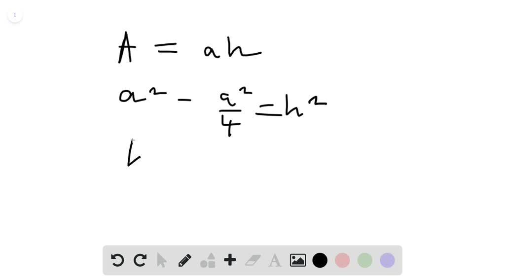 SOLVED:Find a formula for the described function and state its domain. Express the area of an ...