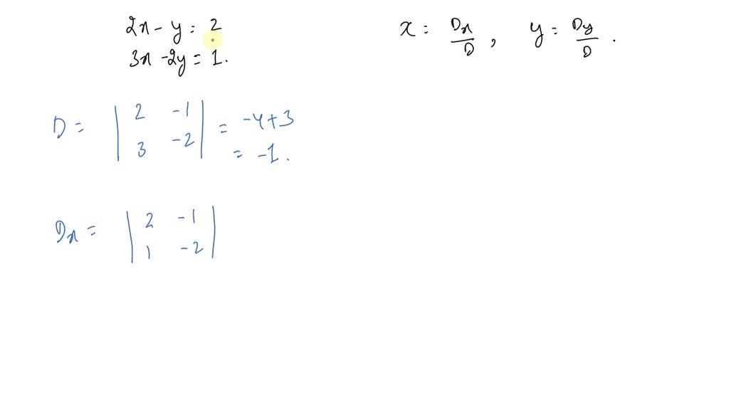 Solveduse Cramers Rule To Solve Problems 23 An 