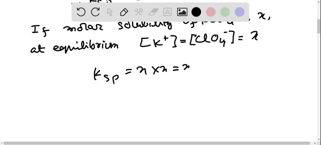 SOLVED:Potassium perchlorate, KClO4(s), is soluble in water to the ...