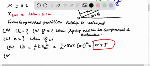 SOLVED: A block of mass 500 g is attached to a spring of spring ...