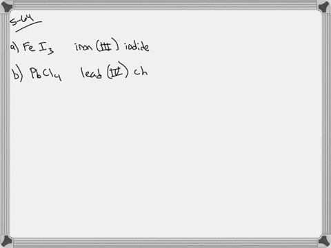 SOLVED:Determine whether the metal in each ionic compound forms only ...