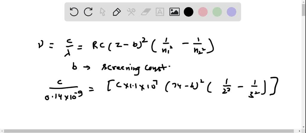 SOLVED:Determine the screening constant (factor b of Moseley's law) for ...