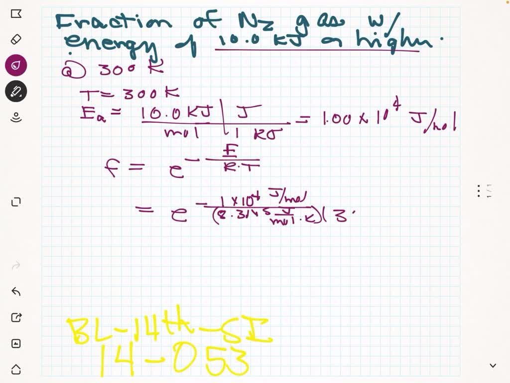 Solved Calculate The Fraction Of Molecules In A Sample Of Nitrogen Gas