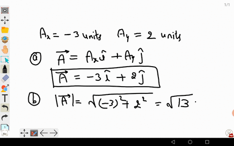 ⏩SOLVED:Vector 𝐀 has a negative x component 3.00 units in length and… | Numerade