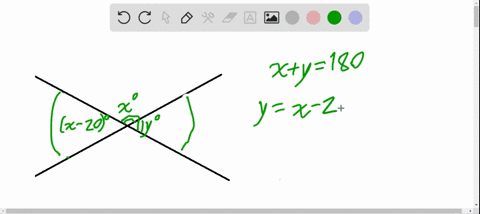 SOLVED:Find the measures of the angles marked x and y . Remember that ...
