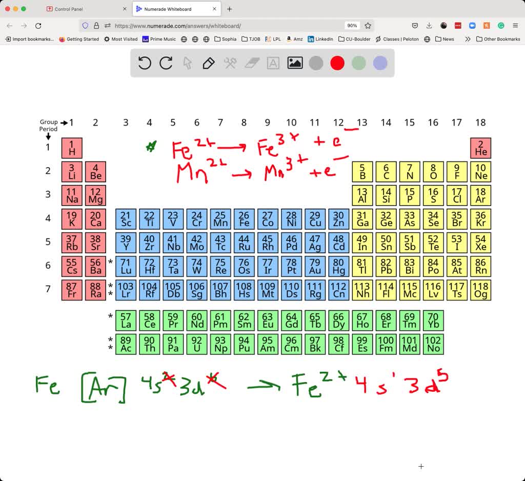 SOLVED:Explain, in terms of their electron configurations, why Fe^2+ is ...