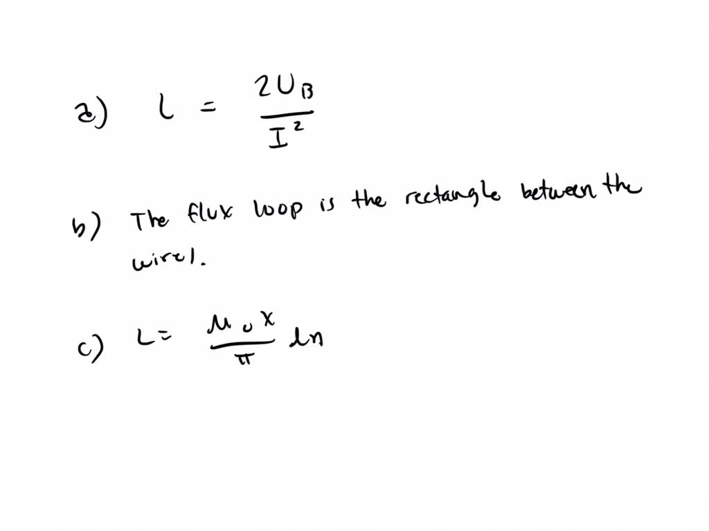 Obtain an expression for the self-inductance per unit length for the ...