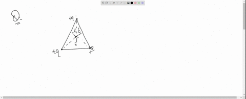 Three equal charges, each +q, are placed on the corners of an equilateral triangle of side a ...
