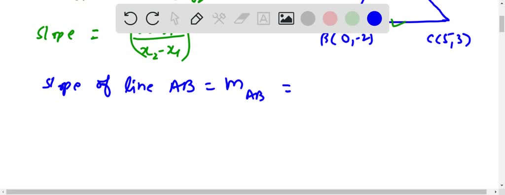 SOLVED:Use slope to determine if each triangle is a right triangle. If ...