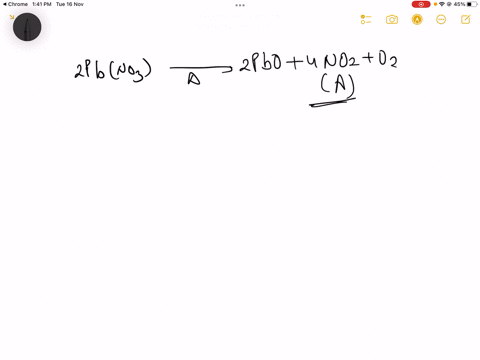 SOLVED:On heating, lead (II) nitrate gives a brown gas (A). The gas (A ...
