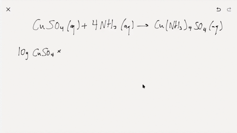 SOLVED:The deep blue compound Cu(NH3)4 SO4 is made by the reaction of ...