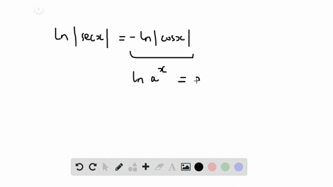 SOLVED:Verify each identity. In lee x|=-ln| cosx