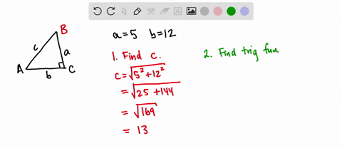 SOLVED:Use the Pythagorean theorem to find the unknown side length ...