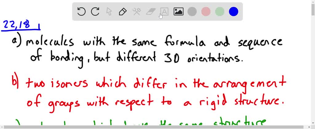SOLVED:Define the following terms: stereoisomers, geometric isomers ...