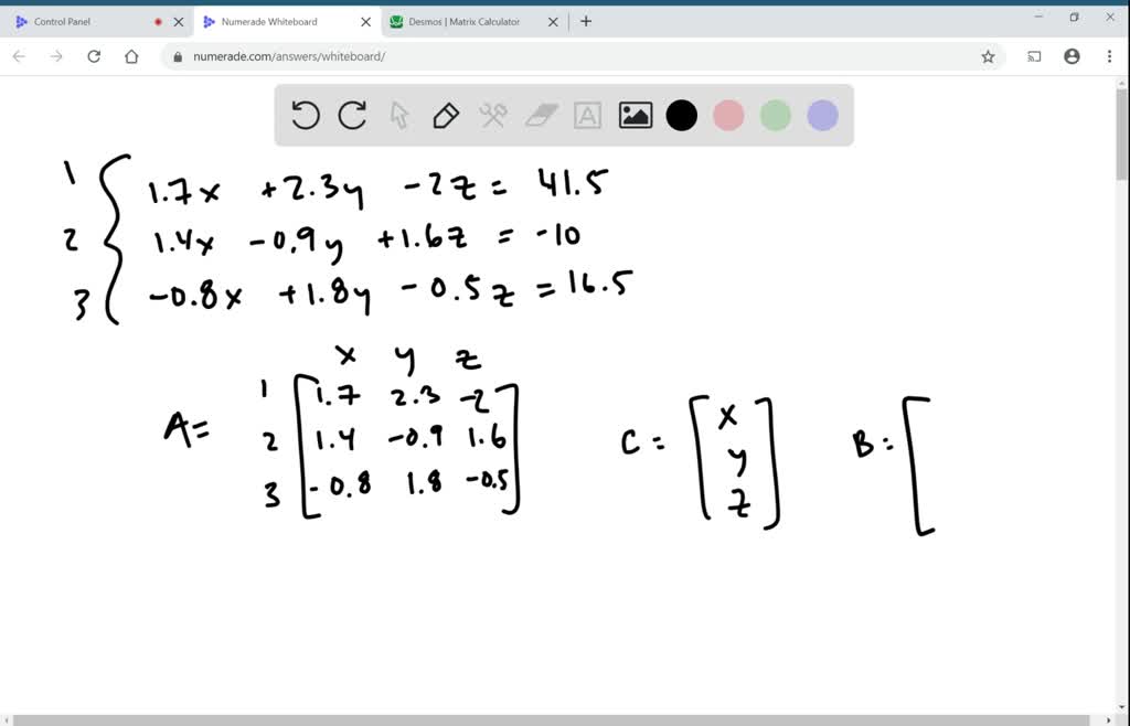 SOLVED:Write each system as a matrix equation and solve (if possible) using inverse matrices and ...