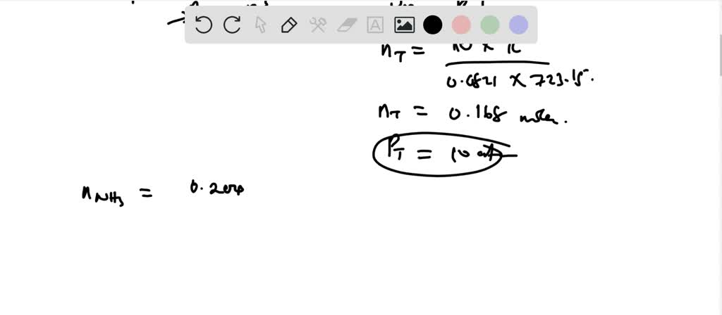 Nonideal Gas Equation Determine the molar volume V̂ of ammonia at 300^∘ ...