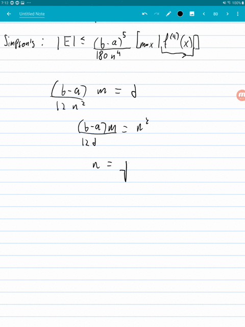 Solveduse The Error Formulas To Find N Such That The Error In The Approximation Of The Definite 