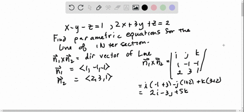 SOLVED:Let ℒ denote the line of intersection of the planes x-y-z=1 and ...