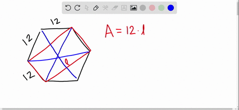 A rectangle is formed by two diagonals of a regular hexagon as shown ...