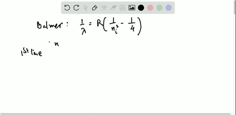 SOLVED:Calculate the wavelengths of the first three lines in the Balmer series for hydrogen.